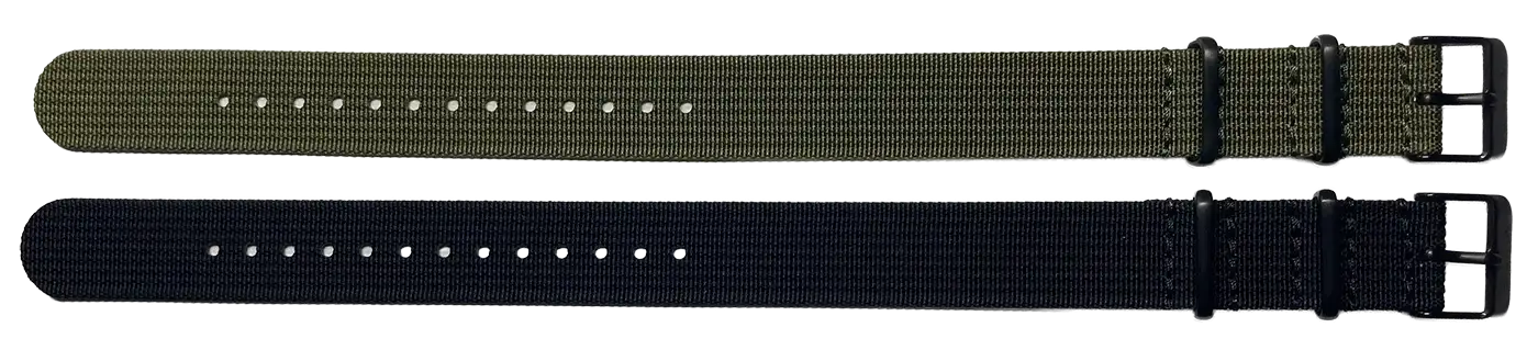 18mm Webbing Strap Bundle - Army Green & Black | NITE Watches – NITE ...